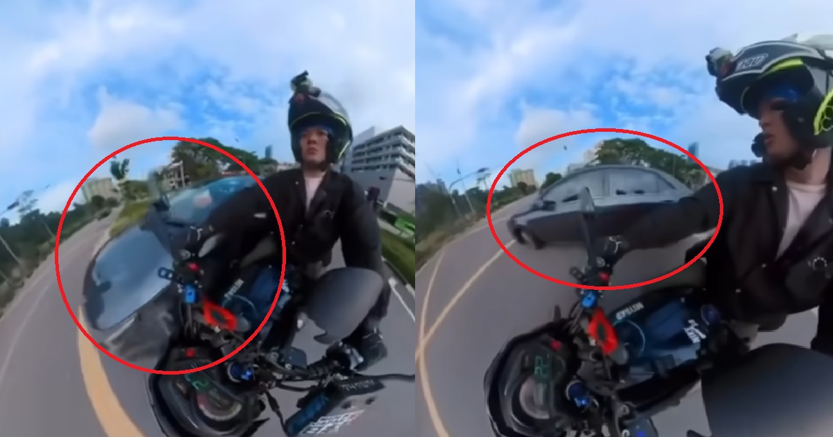 CRAZY DRIVER SPEEDS UP & DELIBERATELY HITS MOTORCYCLIST, FLEES THE ... CRAZY DRIVER SPEEDS UP & DELIBERATELY HITS MOTORCYCLIST, FLEES THE ...