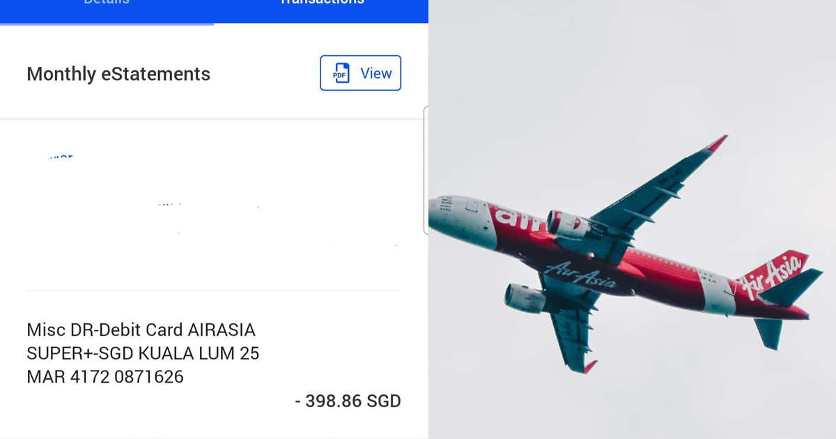MAN ALLEGEDLY OVERCHARGED BY AIR ASIA, BILL $388 BUT DEBIT CARD CHARGED $398.86