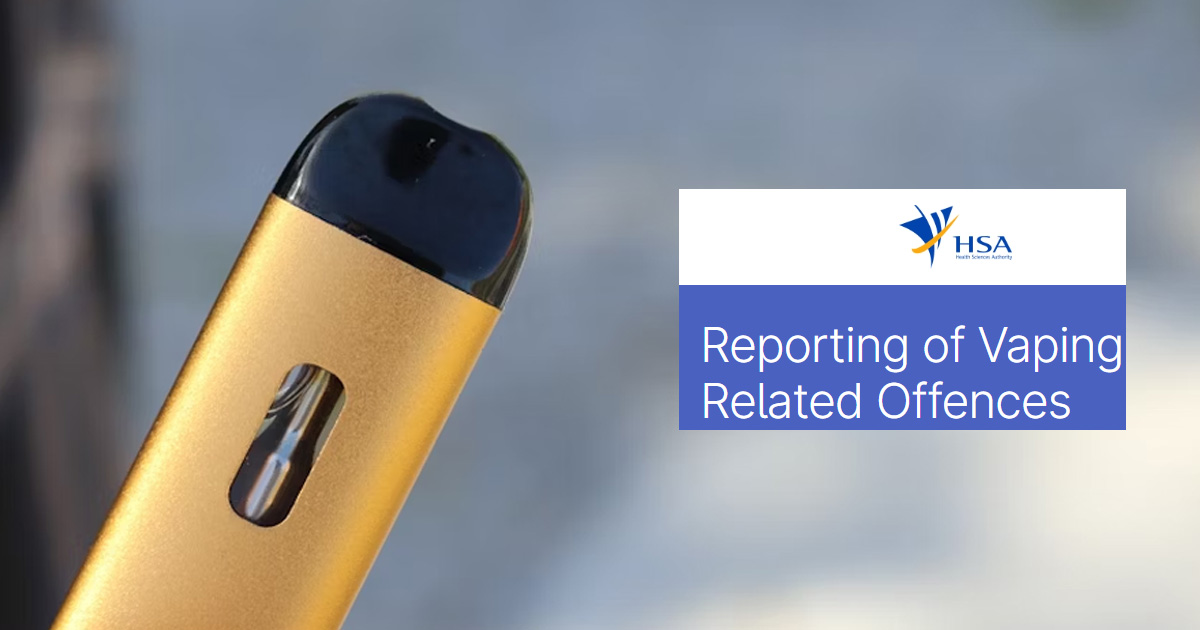 HSA Launches Online Form for Reporting Vaping Offences – Singpass Login Required