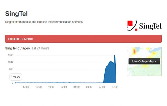 SINGNET BROADBAND DOWN! SERVICES ALSO DOWN!