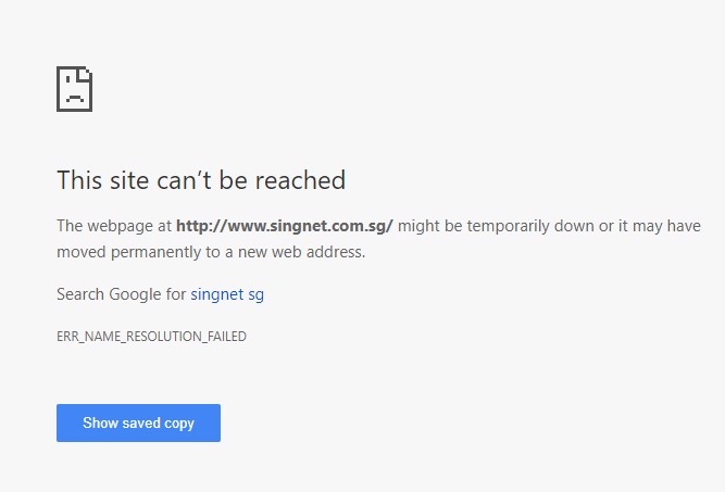 SINGNET BROADBAND DOWN! SERVICES ALSO DOWN!