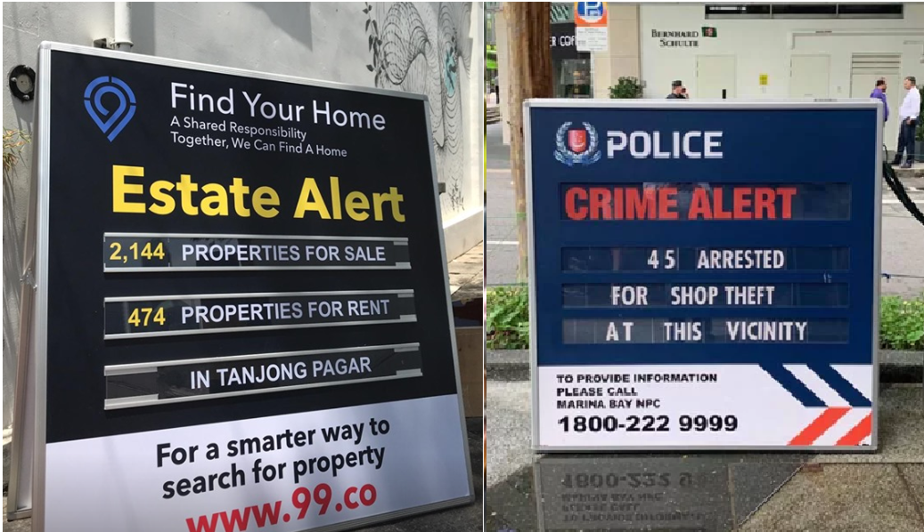 CREATIVE AD THAT LOOKS LIKE POLICE CRIME ALERTS