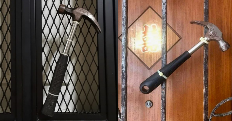S'POREANS HANG HAMMERS AT DOORS TO FEND OFF OTHER PARTIES