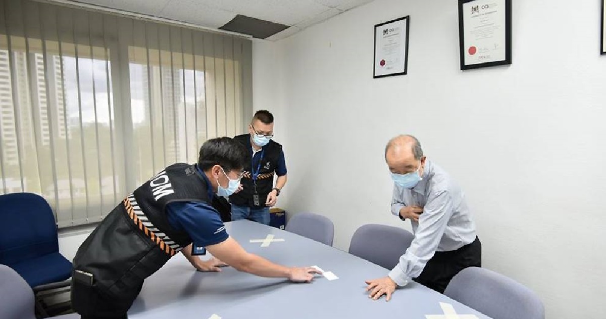 3 WORK PLACES ASKED TO CEASE OPERATIONS. NON COMPLIANCE TO CB MEASURES