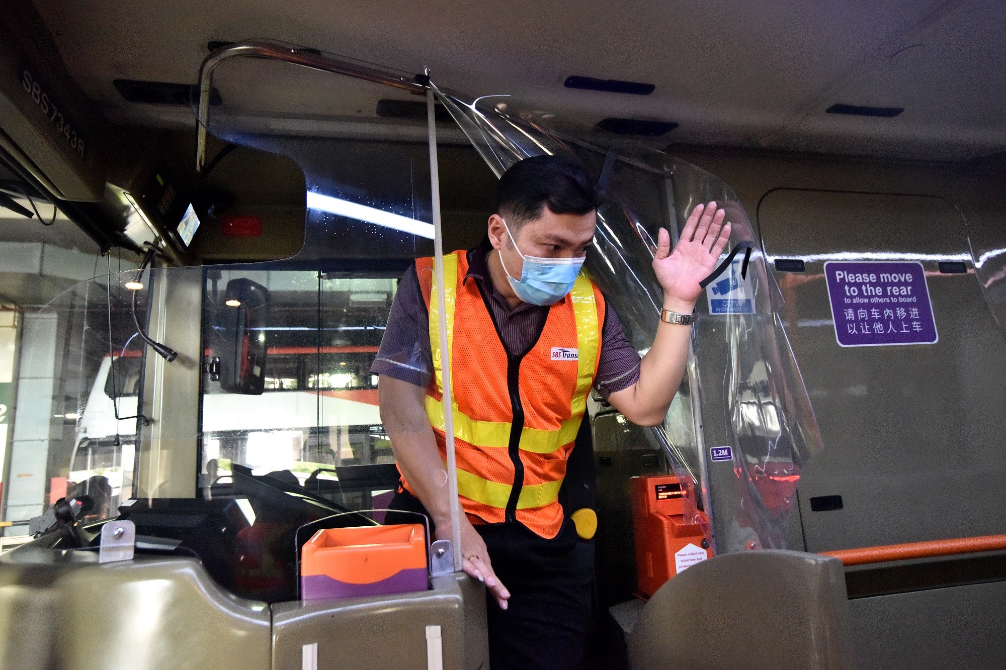SBS TRANSIT BEGINS TRIALS TO PROTECT BUS DRIVERS WITH PROTECTIVE SHIELDS