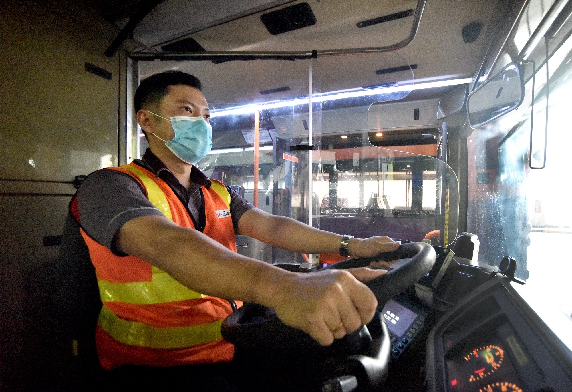 SBS TRANSIT BEGINS TRIALS TO PROTECT BUS DRIVERS WITH PROTECTIVE SHIELDS
