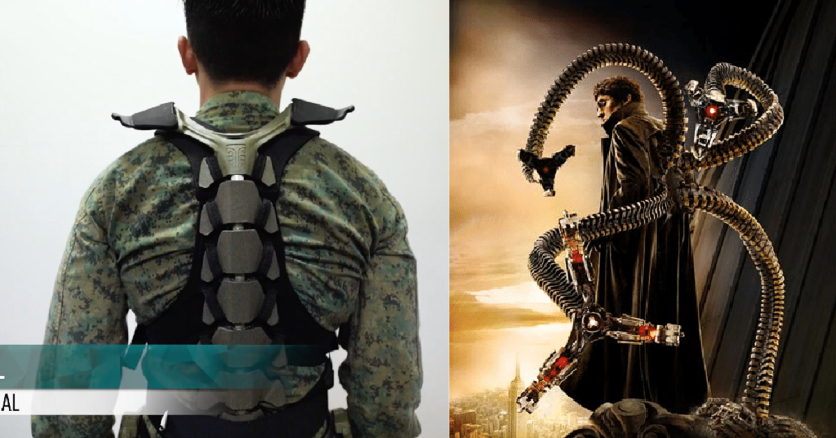 S'PORE ARMY TAKE SCI-FI LOOKING EXOSKELETON ON TRIAL. REDUCE 50%-80% LOAD