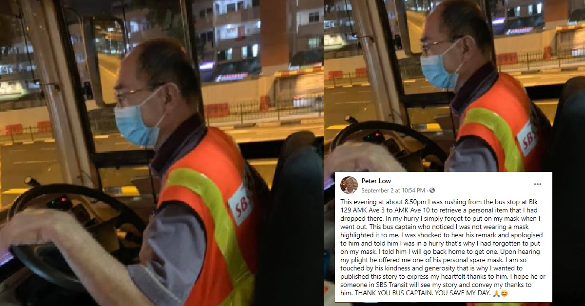KINDHEARTED BUS CAPTAIN OFFERS MAN A MASK AFTER KNOWING THAT HE DOES ...