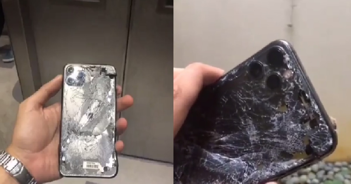 MAN IPHONE SMASHED AFTER DROPPING IT FROM 16TH STOREY