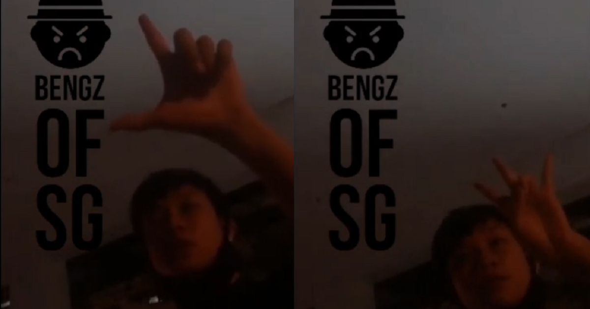 YP EDUCATES FRIEND ON THE GANG SIGNS IN S'PORE