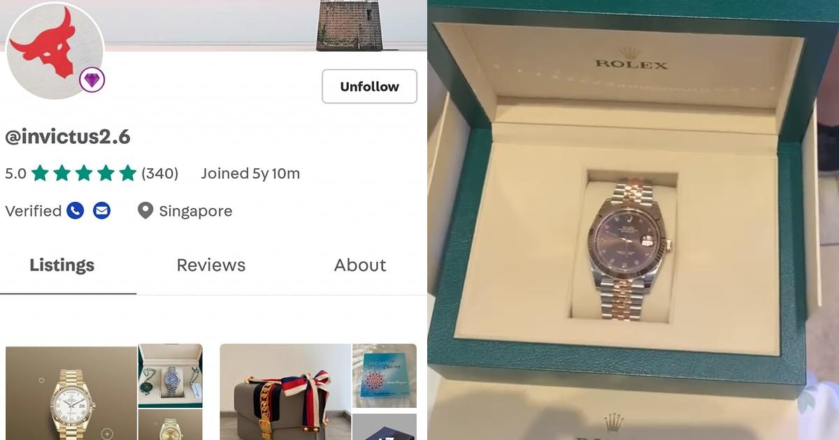 CAROUSELL SELLER SCAMS ROLEX BUYER. TOOK ROLEX & RUN AWAY AFTER TAKING ...