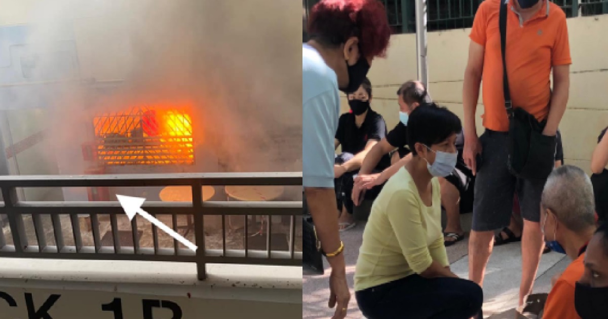 FIRE AT TIONG BAHRU COFFEE SHOP, TANJONG PAGAR MP GOES DOWN TO CHECK ON ...