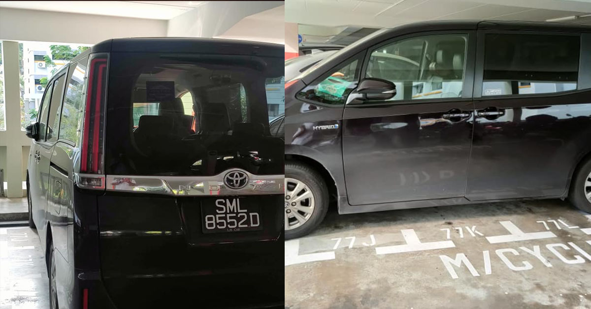 SELFISH CAR DRIVER TAKES ALL MOTORCYCLE PARKING LOTS IN MSPL