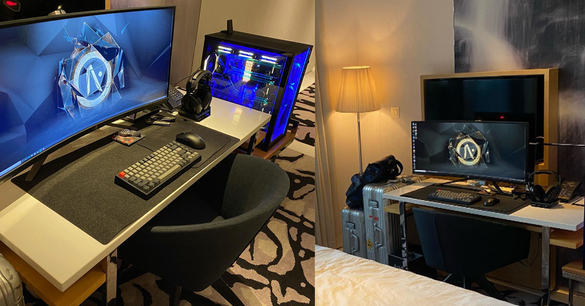 MAN ON 14 DAY SHN BRINGS HIGH-END AFTERSHOCK GAMING PC TO HOTEL