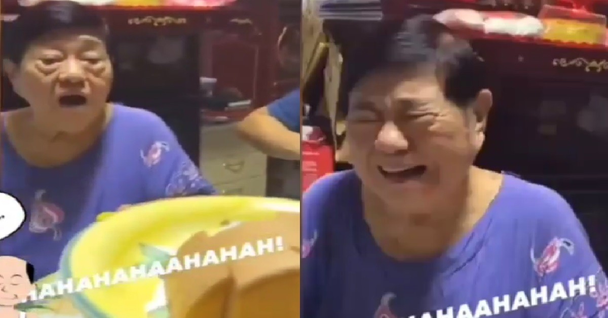 AH MA TRY TO PRONOUNCE LUNCHEON MEAT, CALL IT "LANJIAO MEE"