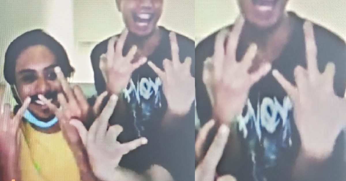 YPS FLASHING GANG SIGNS AT STAIRCASE TO SHOW OFF CROOKED FINGERS