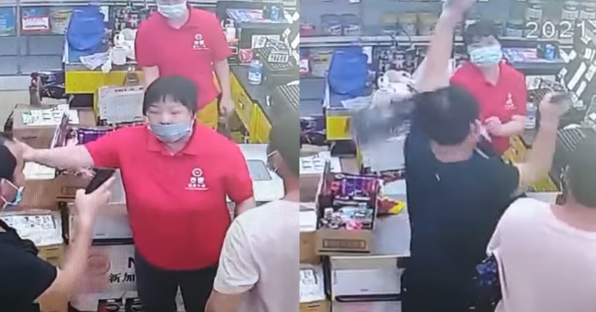 MACAU CASHIER GOT SMASH IN THE FACE BY ANGRY CUSTOMER