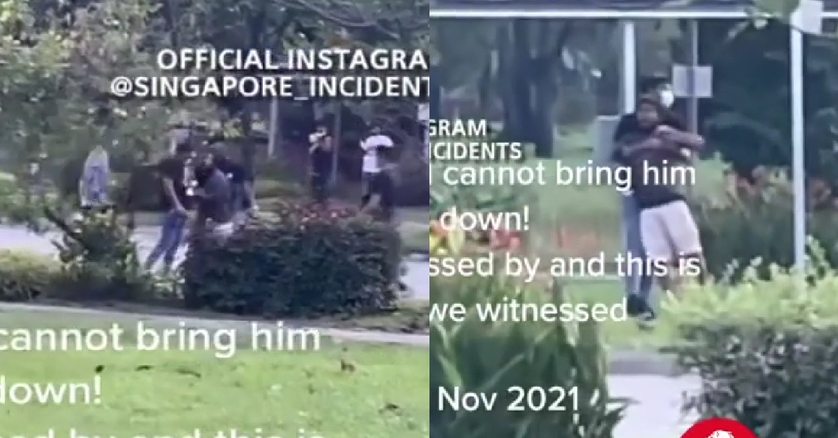 FWS FIGHTING AT PARK, KENA HANTAM BY 2 PEOPLE STILL STANDING