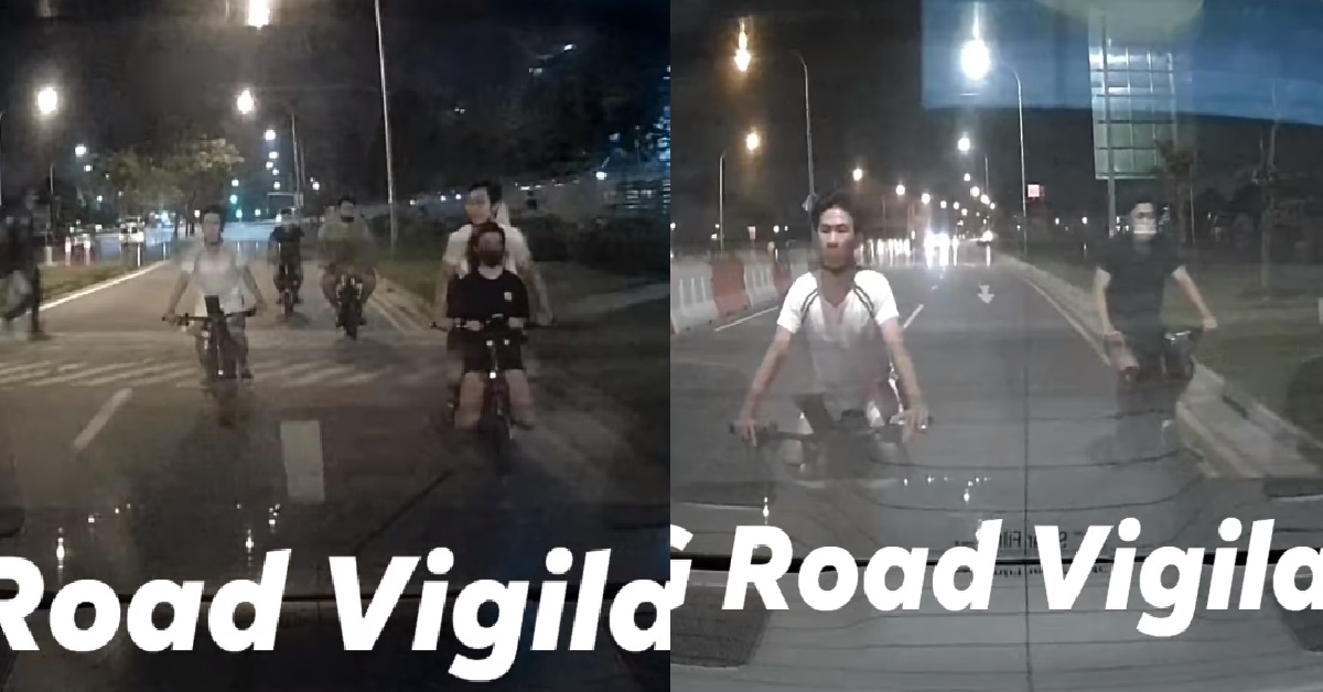 PMD RIDERS RIDING ON THE ROAD WITHOUT HELMET OR LIGHTS