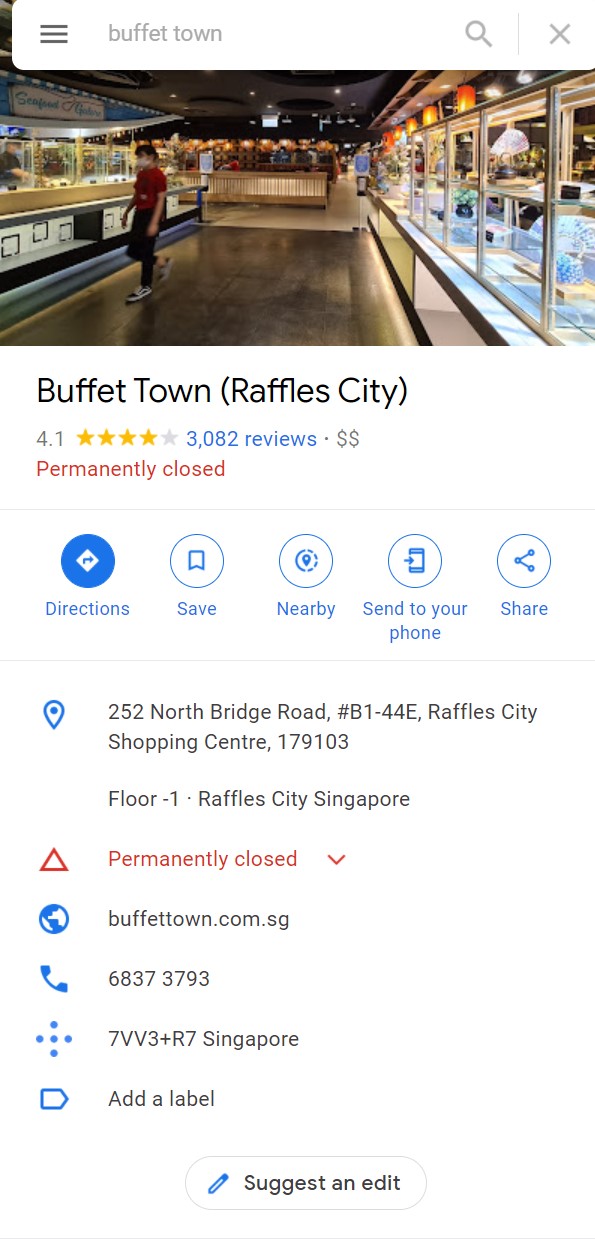 BUFFET TOWN IN RAFFLES CITY CLOSES DOWN AFTER TEN YEARS