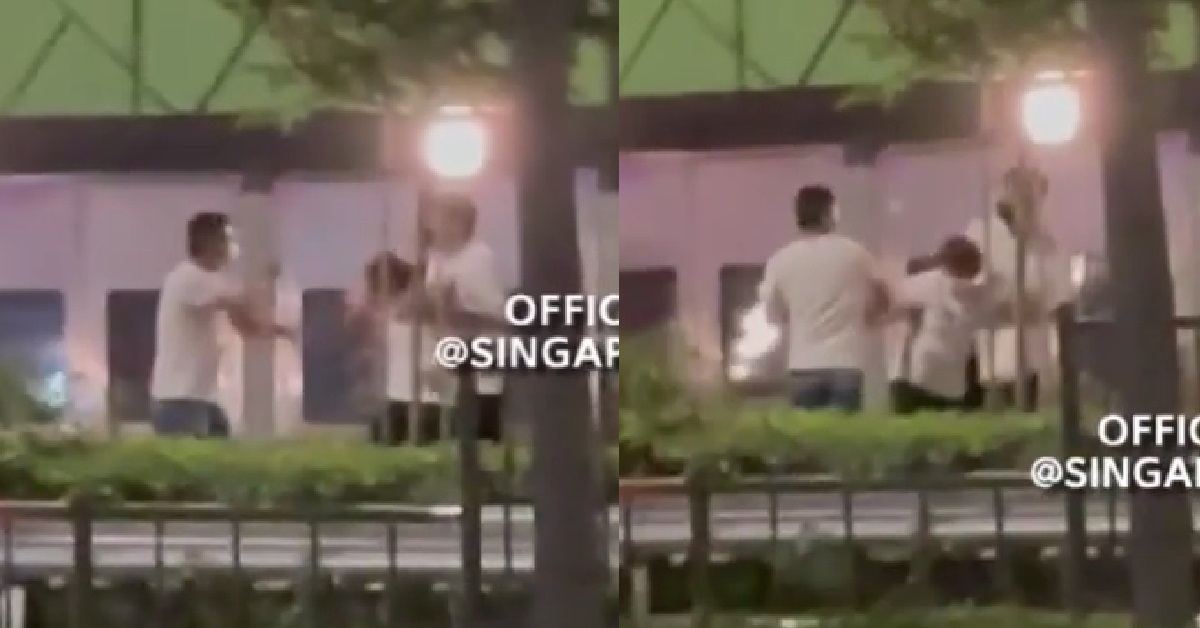 LOVE TRIANGLE - COUPLE SEEN FIGHTING WITH ANOTHER MAN BESIDE ROAD