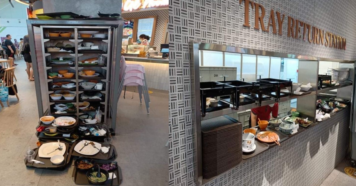 NETIZEN SHARES PHOTOS OF FULLY FILLED TRAY RETURN STATION AT JURONG ...