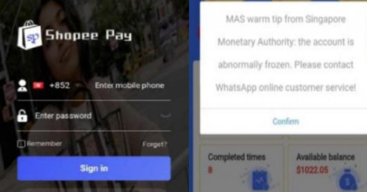 11 VICTIMS LOST $53K TO JOB SCAMS INVOLVING SHOPEE PAY, A FAKE MOBILE APP