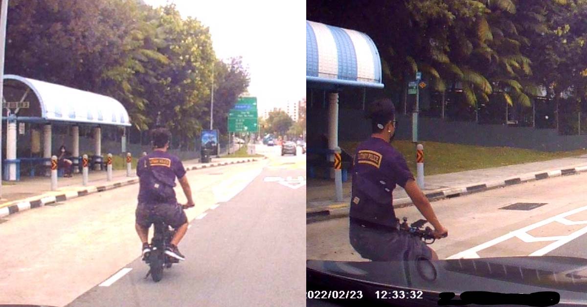PMD RIDER NOT HAPPY SHOW GESTURE, DRIVERS SENDS FOOTAGE TO LTA