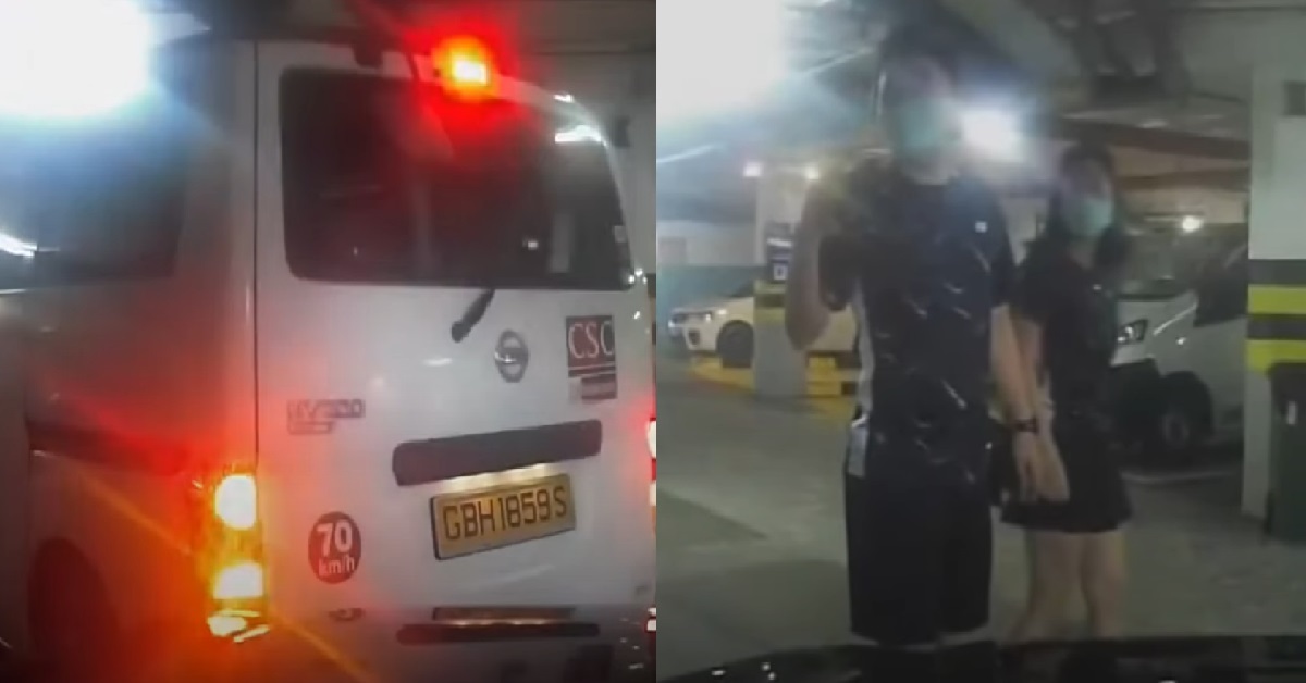 VAN HITS PARKED CAR, VAN DRIVER CHECKS DAMAGE THEN LEAVES SCENE