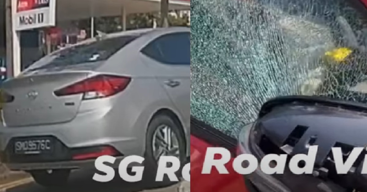 DRIVER HITS CAR AND CRACKS CAR WINDOW, THEN FLEES THE SCENE