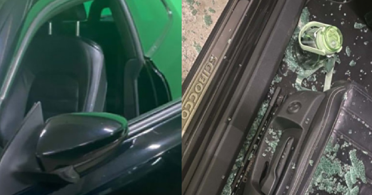 S'PORE WOMAN DROVE TO JOHOR MALL, WINDOW SMASHED & BAG STOLEN