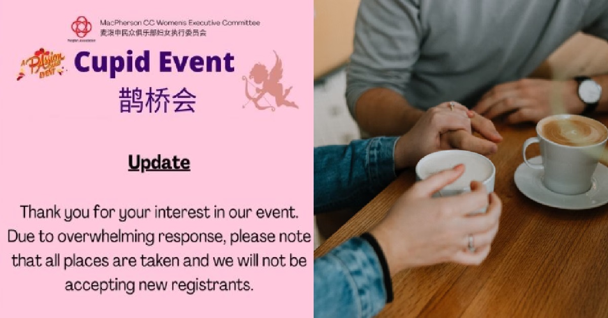 MACPHERSON CC'S "CUPID EVENT" FULLY BOOKED, RESPONSE OVERWHELMING