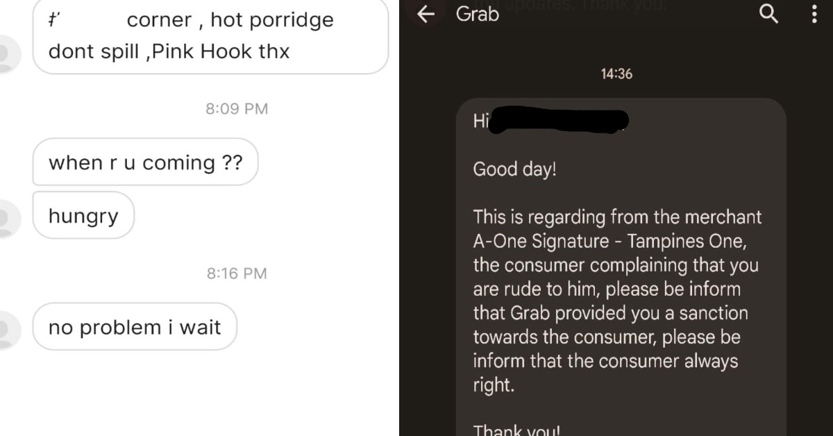 GRAB FOOD RIDER 'SANCTIONED' BY GRAB BECAUSE 'CONSUMER ALWAYS RIGHT'