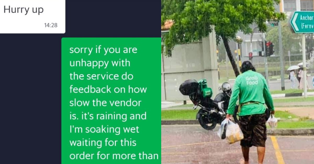 NETIZEN FEELS GUILTY ORDERING GRAB FOOD WHEN IT IS RAINING