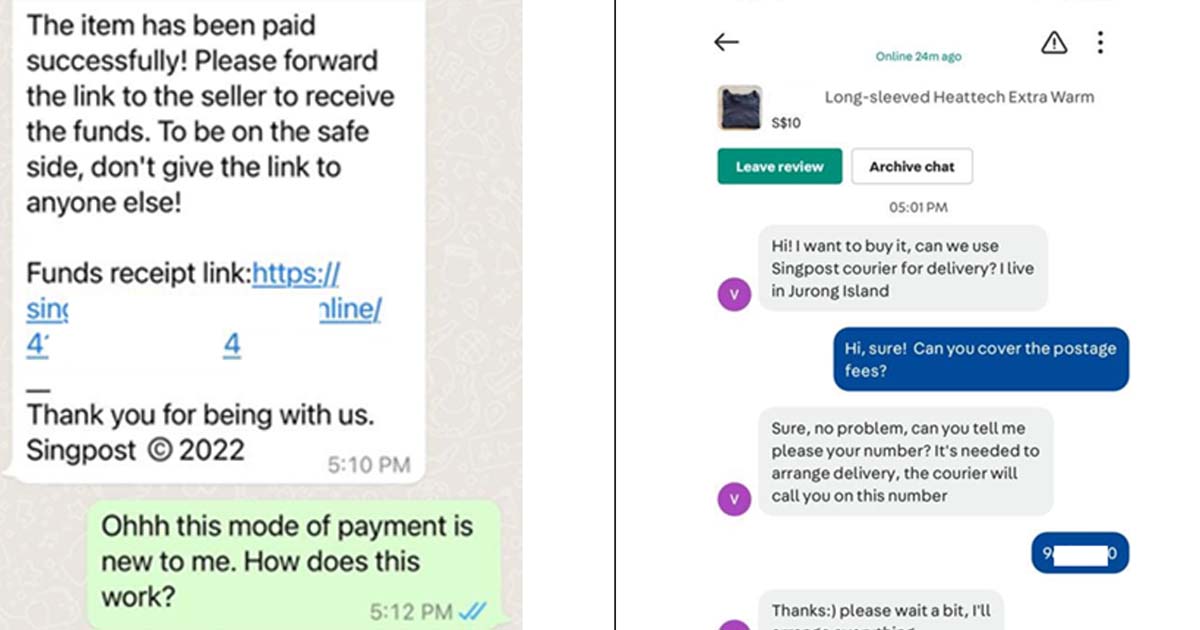 SCAMMERS ON CAROUSELL, TELL VICTIMS TO "COMPLETE TRANSACTION"