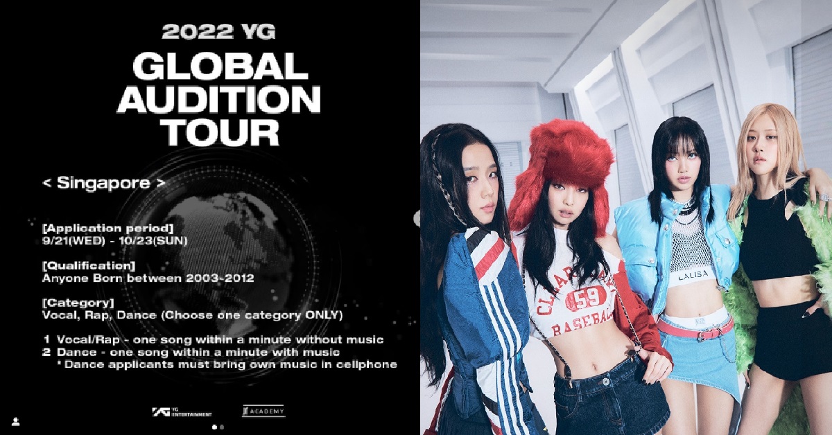 AGENCY FOR BLACKPINK, YG ENTERTAINMENT HOLDING K-POP AUDITIONS IN S'PORE