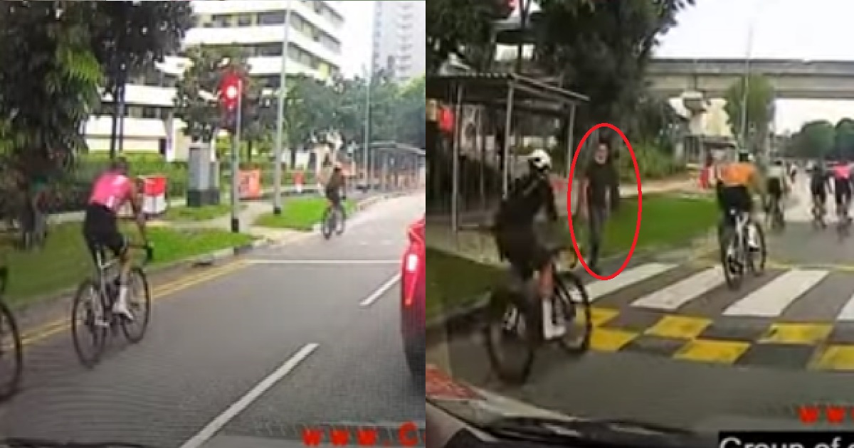 CYCLISTS BEATS RED LIGHT, THEN REFUSES TO GIVE WAY TO PEDESTRIAN ...