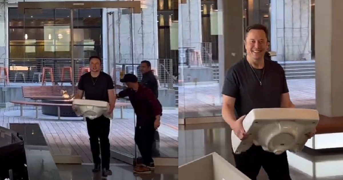 ELON MUSK CARRIED SINK INTO TWITTER HQ, WANTS THEM TO "LET THAT SINK IN"