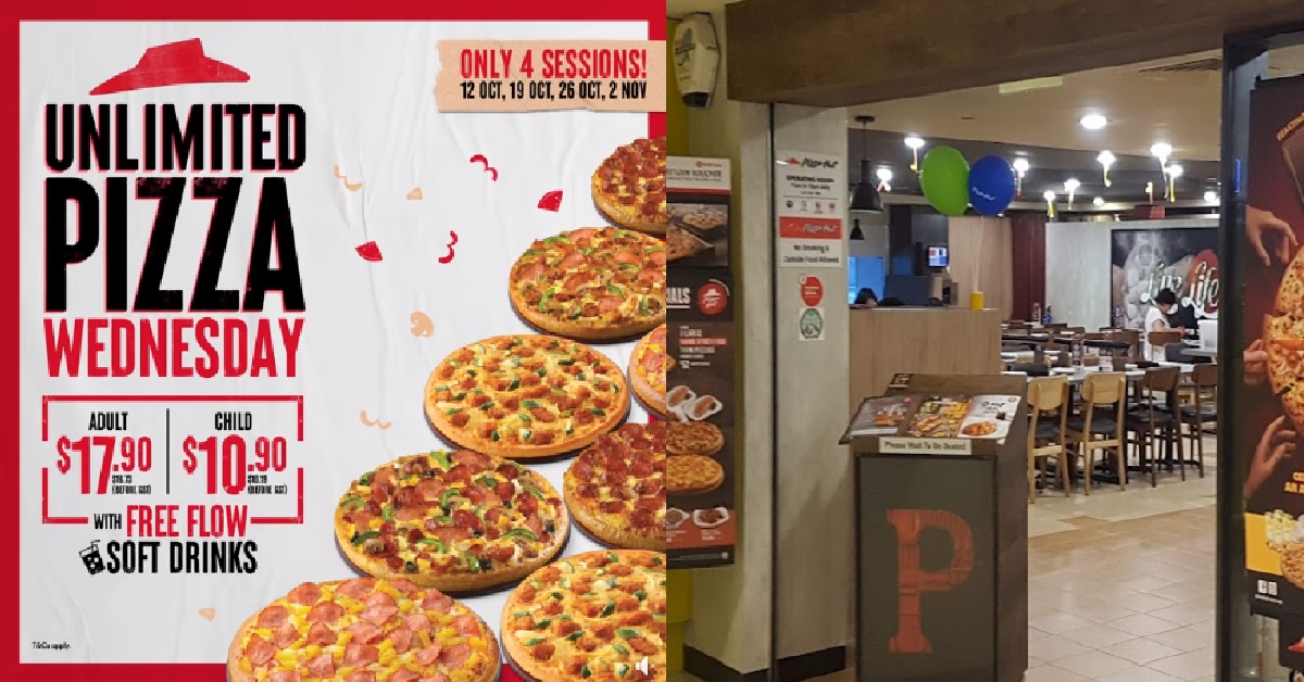 UNLIMITED PIZZAS FOR $17.90 WITH FREE FLOW DRINKS @ PIZZA HUT UNTIL ...