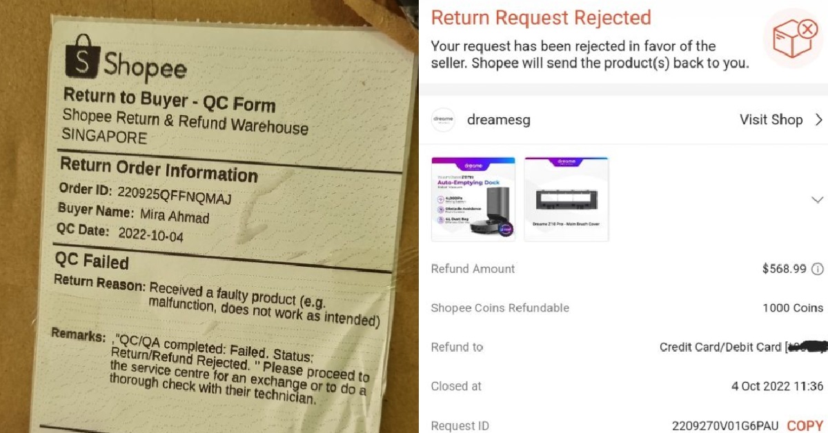 WOMAN BOUGHT FAULTY PRODUCT FROM SHOPEE, RETURNS IT THEN RECEIVES SAME ...