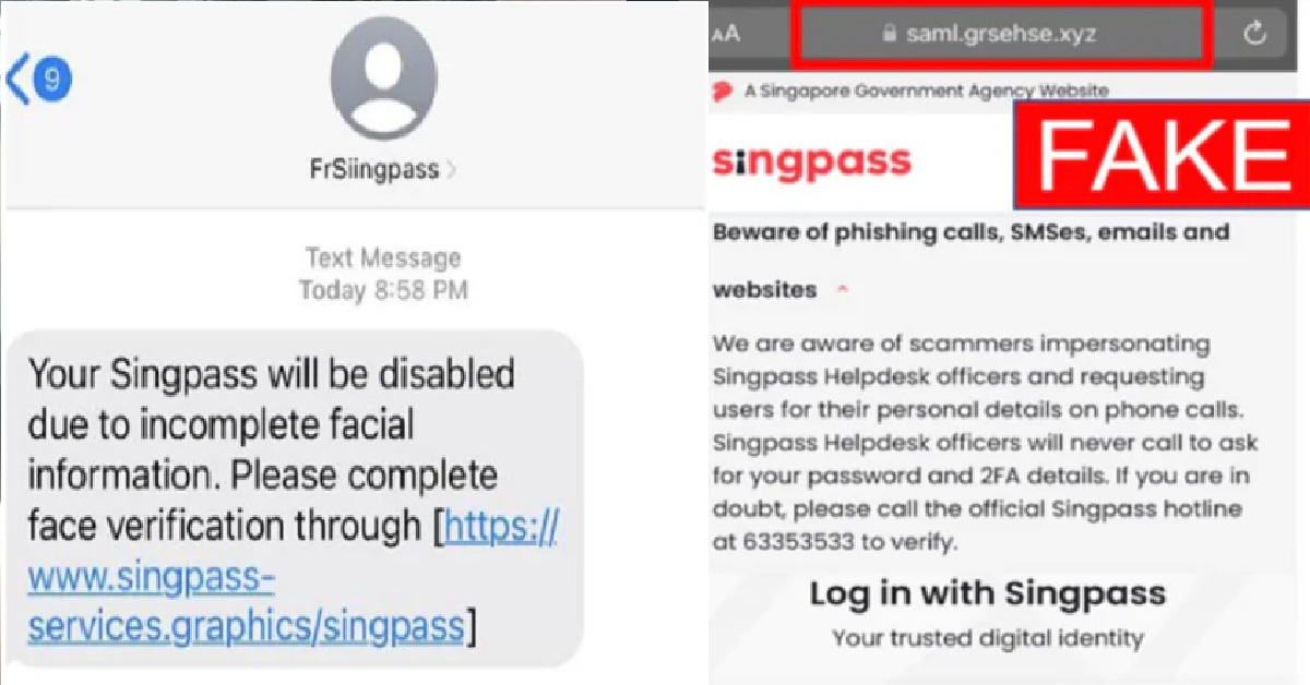 POLICE ADVISORY ON INCREASE IN PHISHING SCAMS INVOLVING USERS' SINGPASS