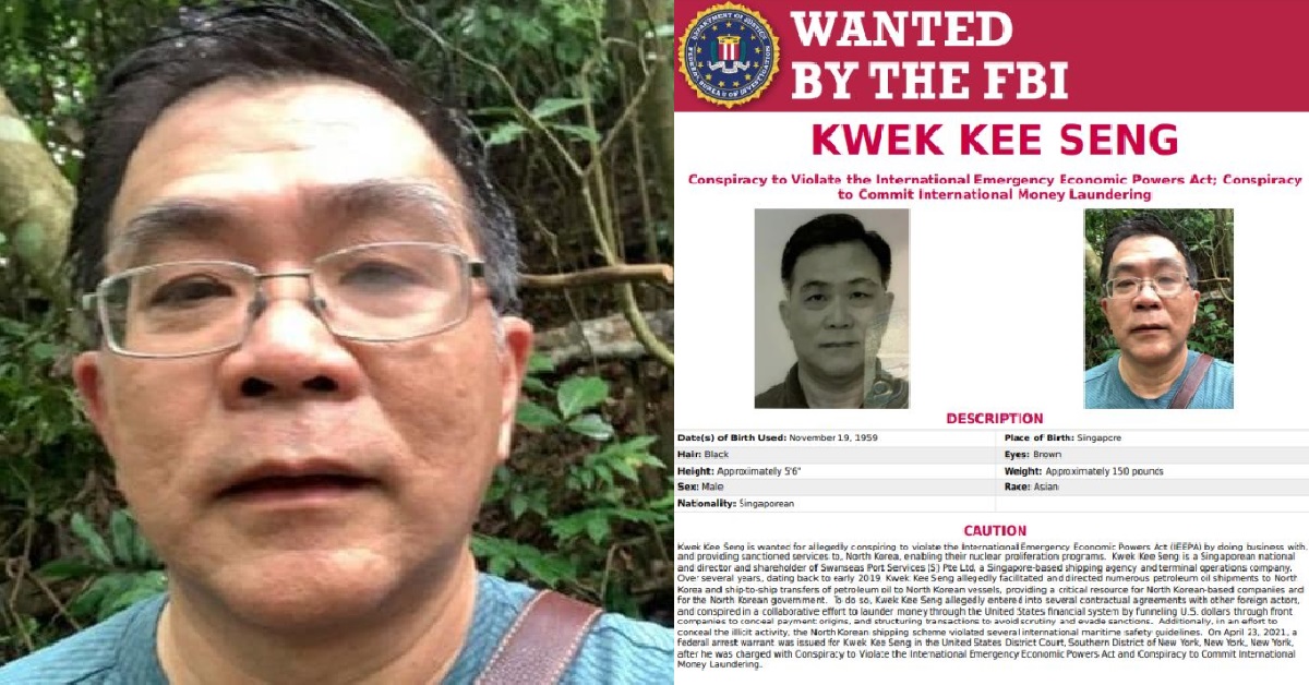 62 Y.O S'POREAN MAN WANTED BY THE FBI, SLAPPED A S$7 MILLION BOUNTY ON HIM