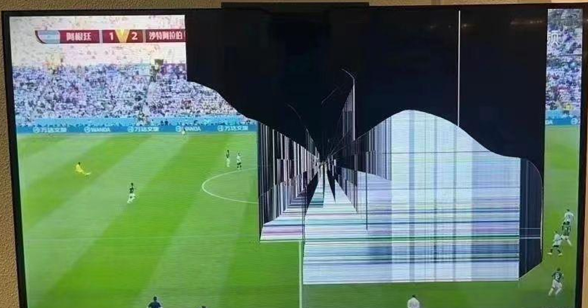 One-hit KO: Woman accidentally smashes TV screen while testing virtual ...