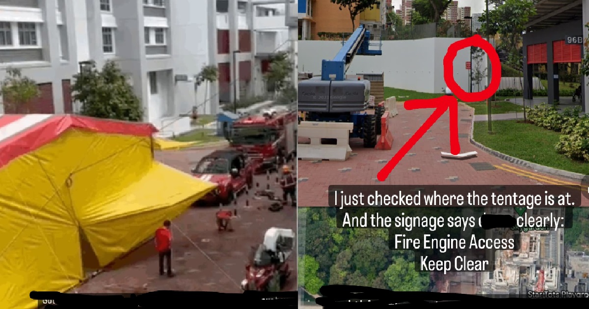 FUNERAL TENTAGE BLOCKED FIRE ENGINE ACCESS, WHERE THERE WAS A "KEEP ...