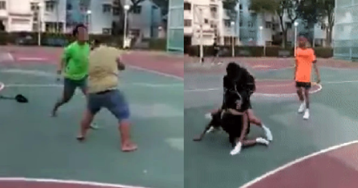 YPs FIGHTING AT BOON KENG BASKETBALL COURT, KENA GANG UP & KICKED IN ...