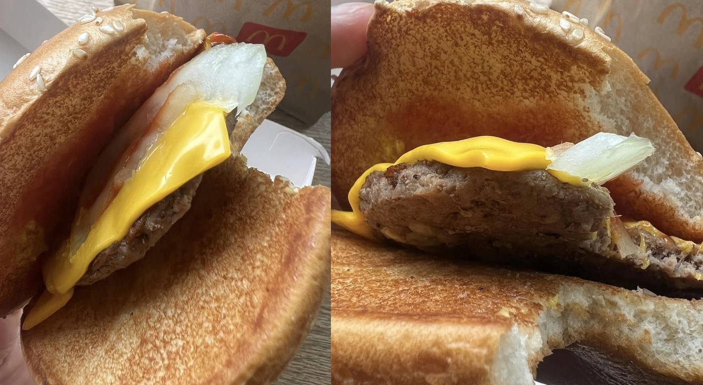 MAN BUYS MACDONALD'S QUARTER POUNDER, SAYS REAL LIFE BURGER LOOK LIKE CRAP
