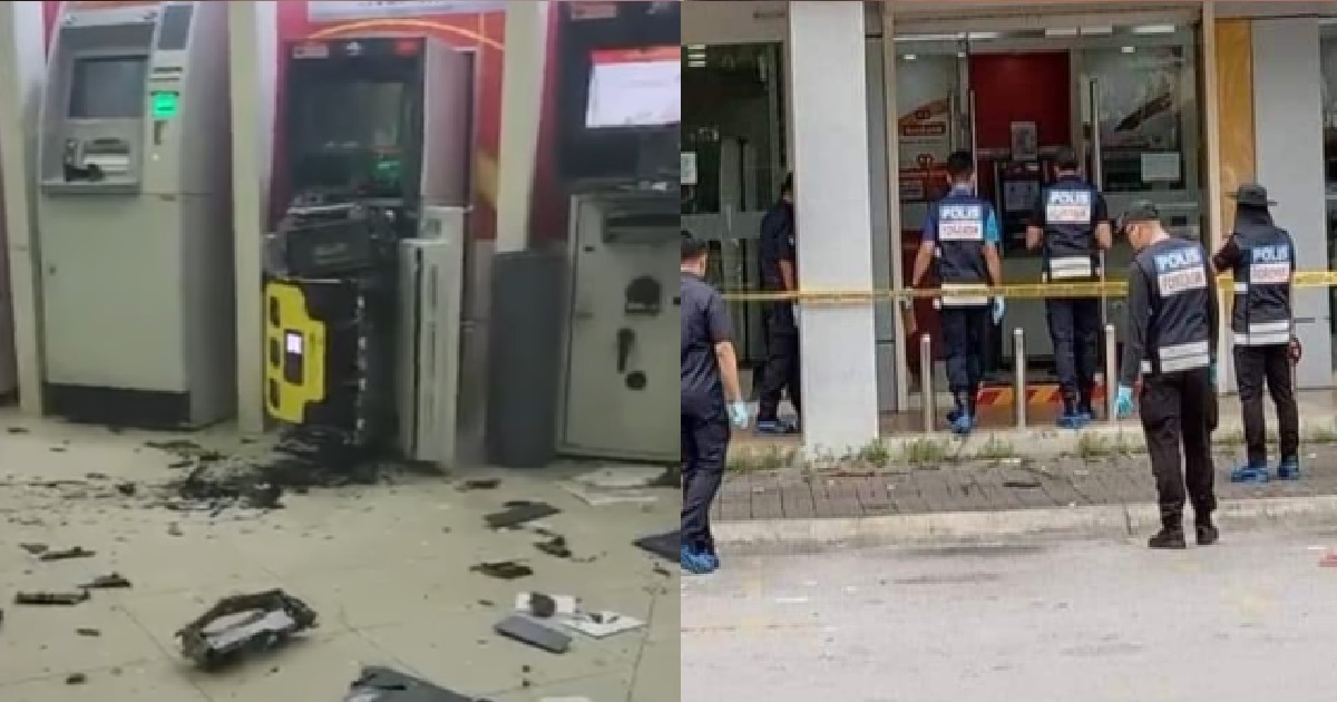 ROBBERS BLEW UP ATM & BLINDED CCTV WITH BLACK PAINT, FLED WITH SGD$100K ...