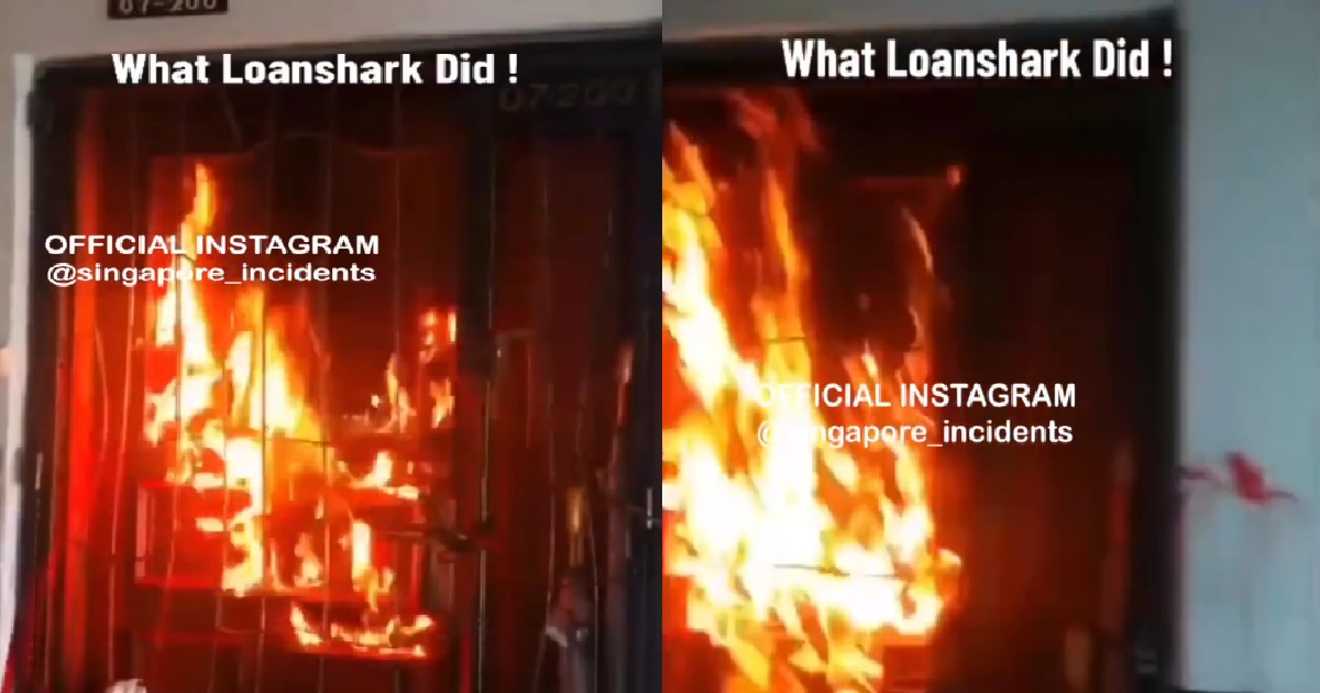 AH LONG SETS HDB RESIDENT'S UNIT ON FIRE, SPLASH PAINT & WRITE "O$P ...