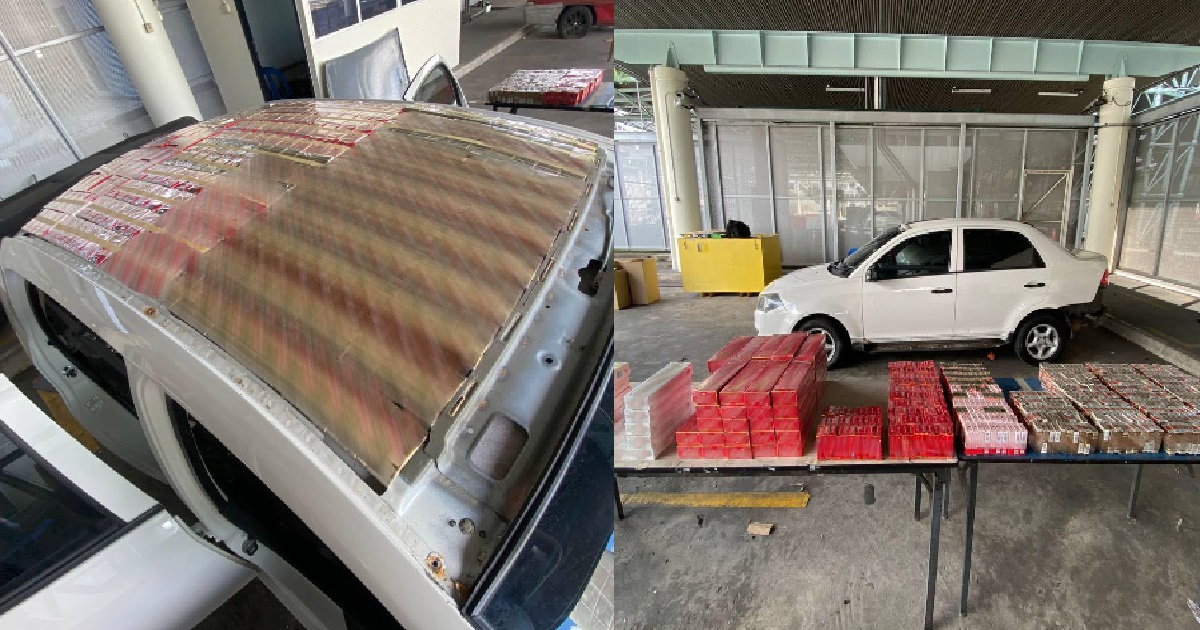 M'SIA CARS TRIED TO SMUGGLE ILLEGAL CIGARETTES INTO S'PORE, CAUGHT BY ICA