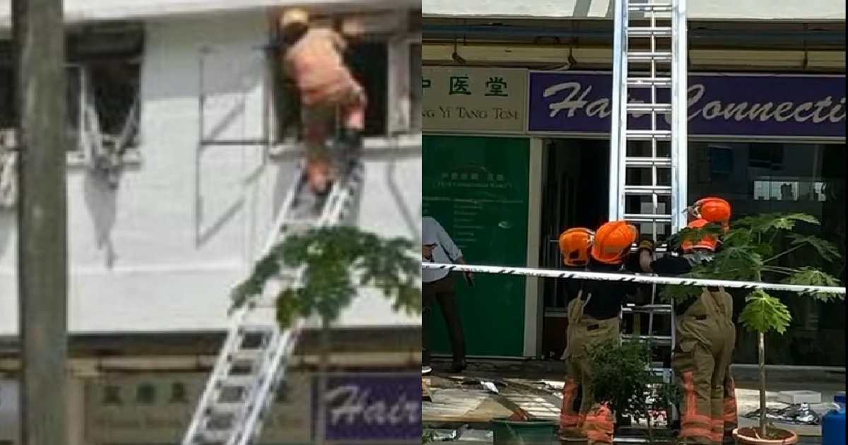 FIRE @ CASSIA CRESCENT, SCDF ENTERED VIA WINDOW & RESCUED UNCONSCIOUS ...